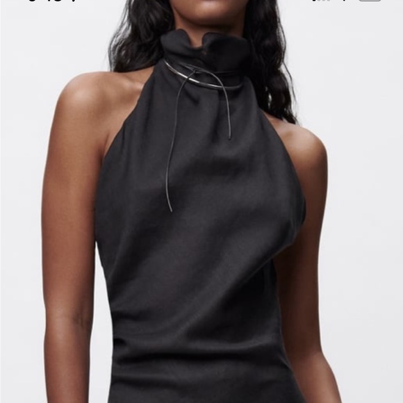 Zara | Tops | Zara Linen Halter Top | Poshmark